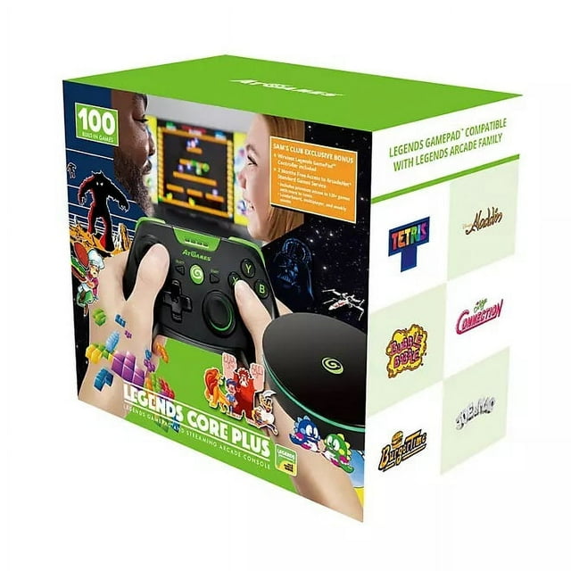 AtGames Legends Core Plus Gamepad & Streaming Arcade Console, Black ...