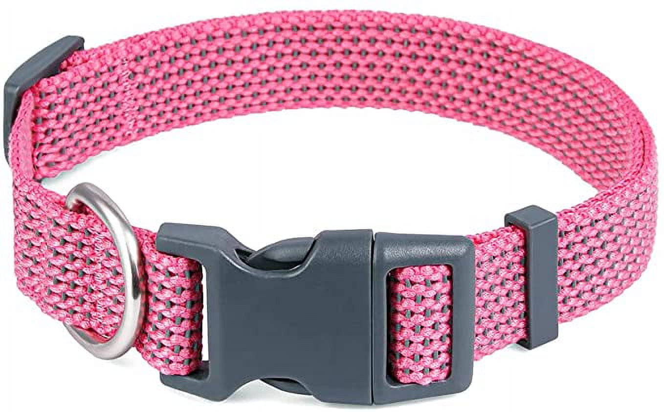 AtPet Reflective Adjustable Cotton Webbing Collar for Walking Training ...