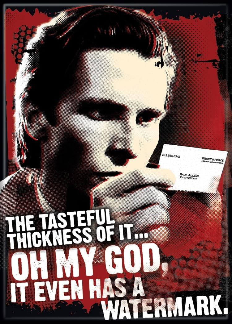 Ata-Boy American Psycho Business Card 2.5" x 3.5" Magnet for Lockers and Refrigerators - Walmart.com