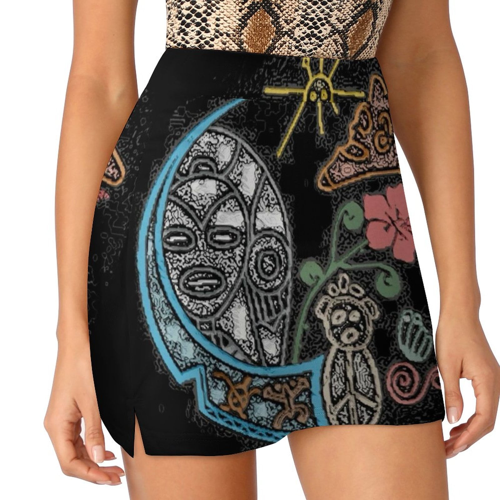 Atabey Goddess Taino Puerto Rico Women's skirt With Hide Pocket Tennis ...