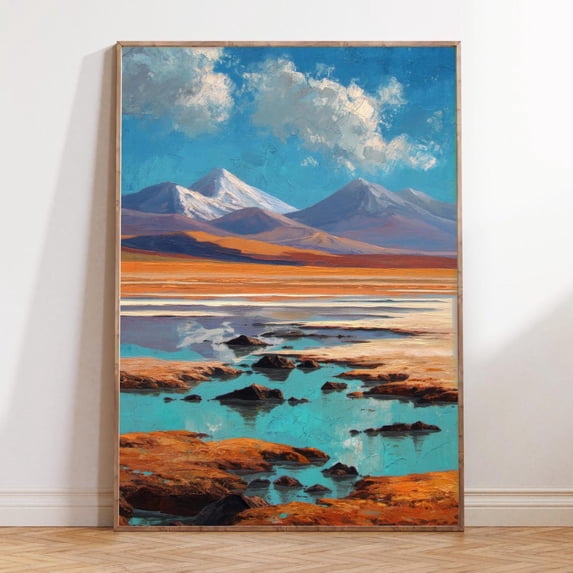 Atacama Chile Andean Salt Flats Desert Landscape Wall Art, Unframed ...