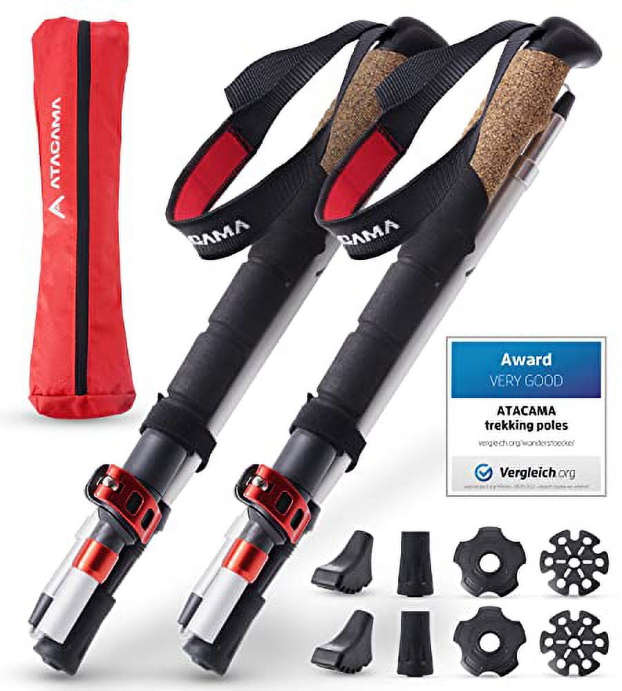 Atacama® Lightweight & Foldable Carbon Trekking Poles with Telescoping ...