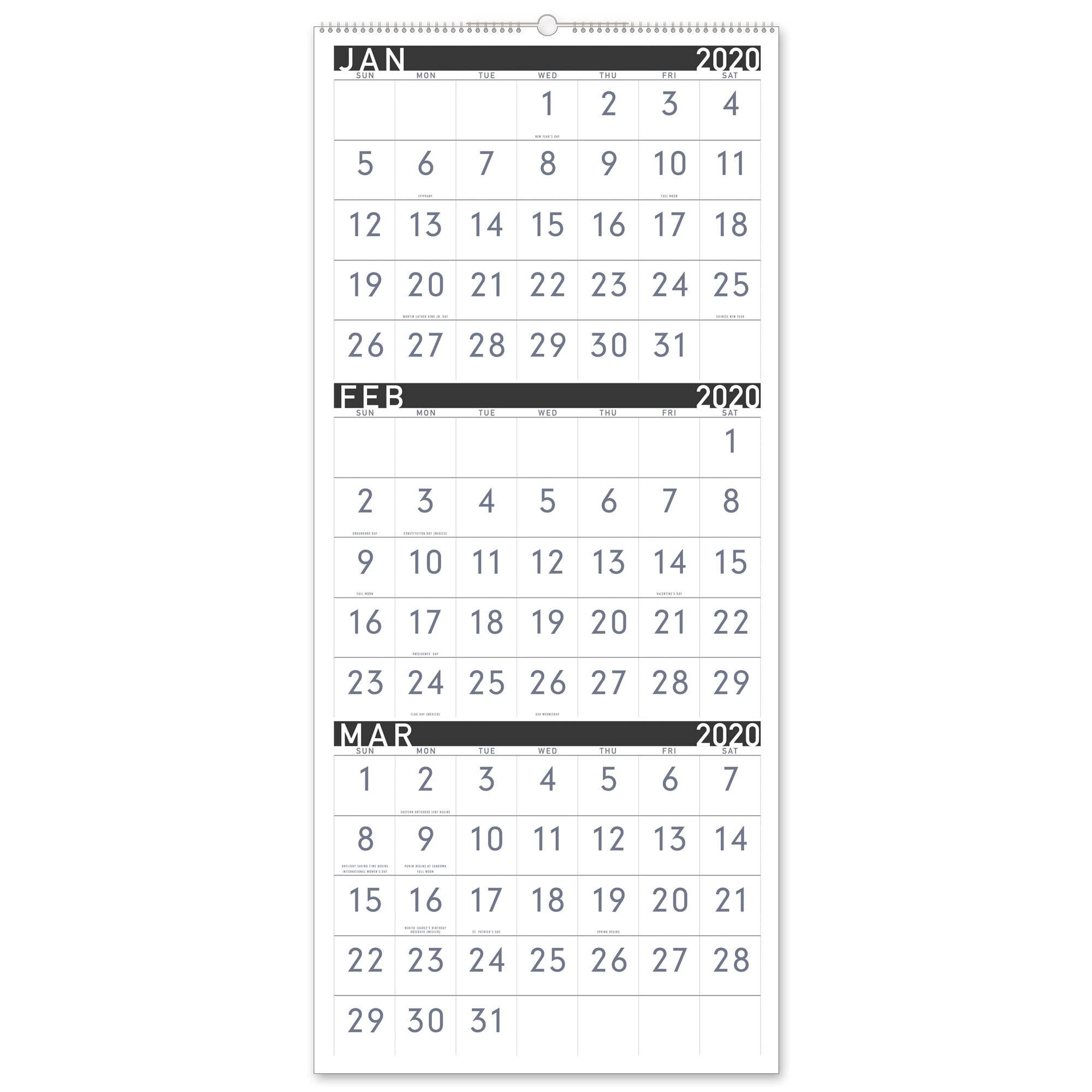 Ataglance AAG 12 x 27 in. 2019-2021 Contemporary Three-Monthly ...