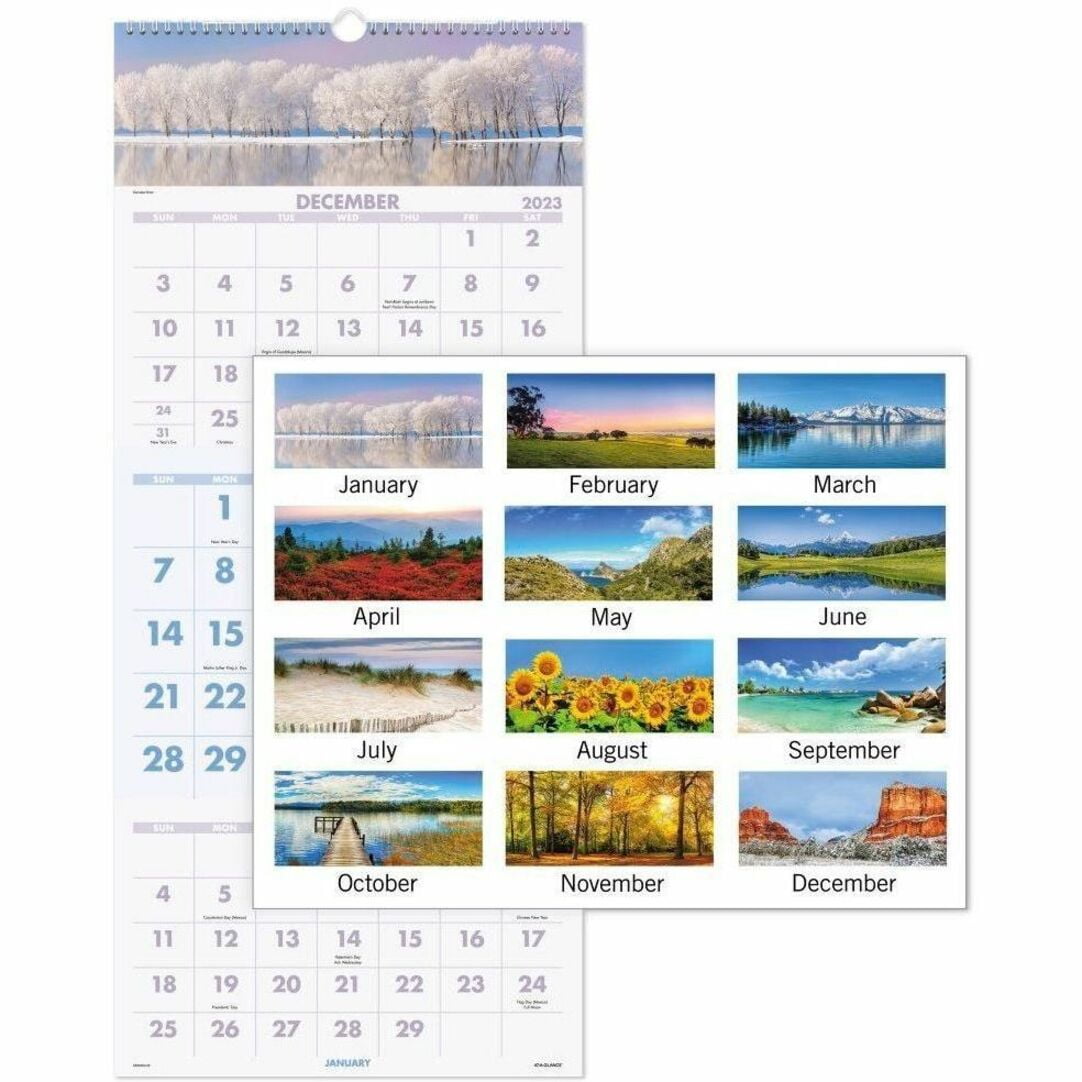 At-A-Glance Scenic Design 3-month Wall Calendar - Walmart.com