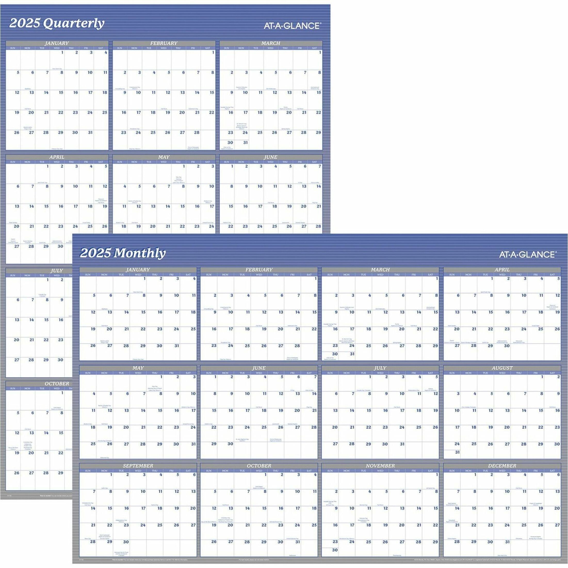 At-A-Glance Erasable/Reversible Yearly Wall Planner - Walmart.com