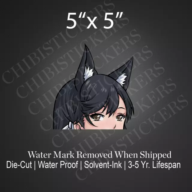 Atago Azur Lane Sticker Anime Cat Ears Window Vinyl Sticker Decal Phone ...