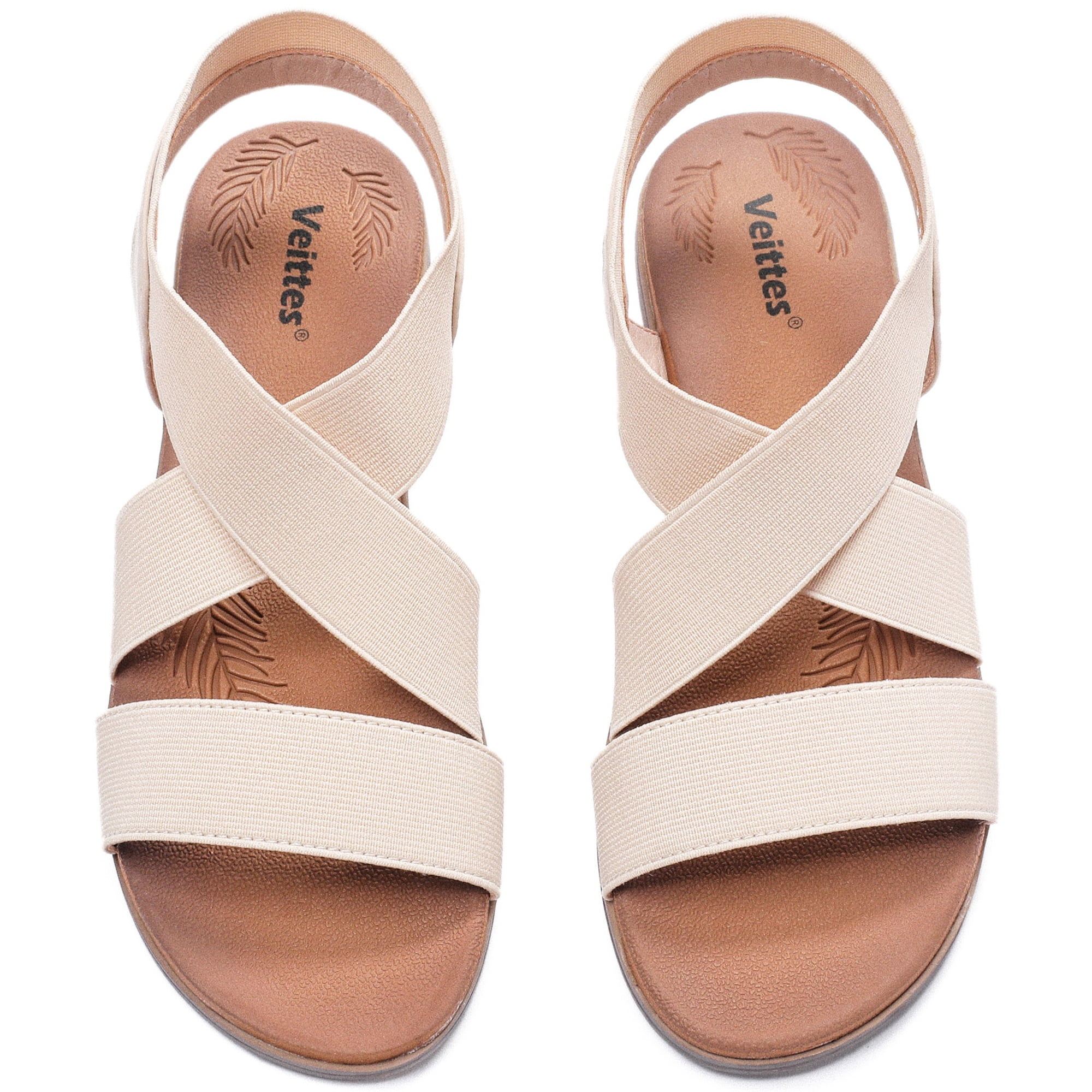 Ataiwee Women's Flat Slide Sandals - Fashionable Elastic Ankle Strap ...