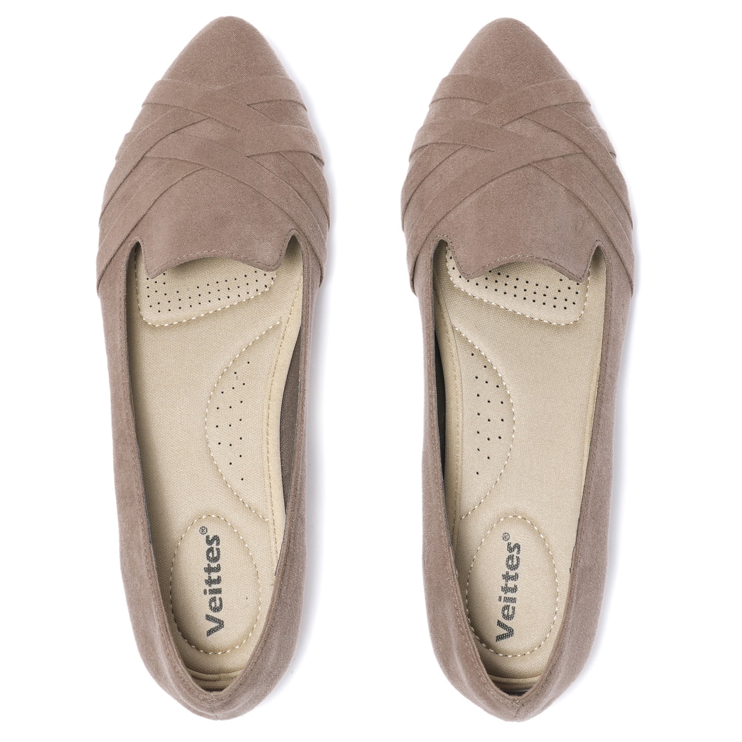 Ataiwee Women's Wide Width Flat Shoes, Casual Pointed Classy Soft ...