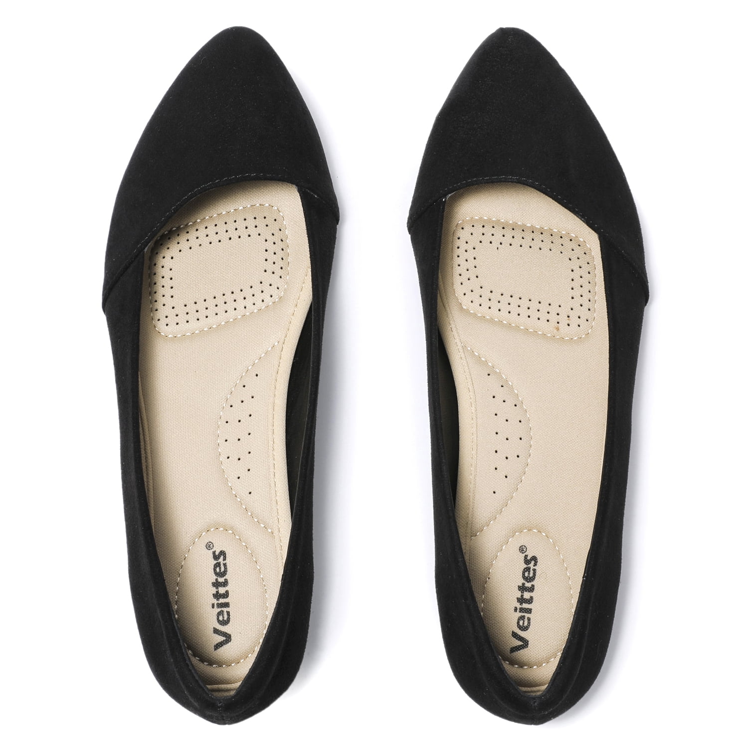 Ataiwee Women's Wide Width Flat Shoes, Casual Pointed Classy Soft ...