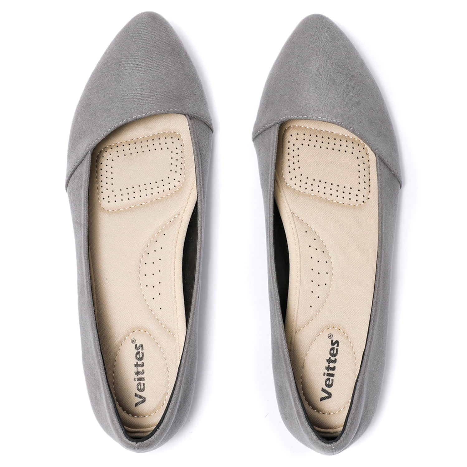 Ataiwee Women's Wide Width Flat Shoes, Casual Pointed Classy Soft ...