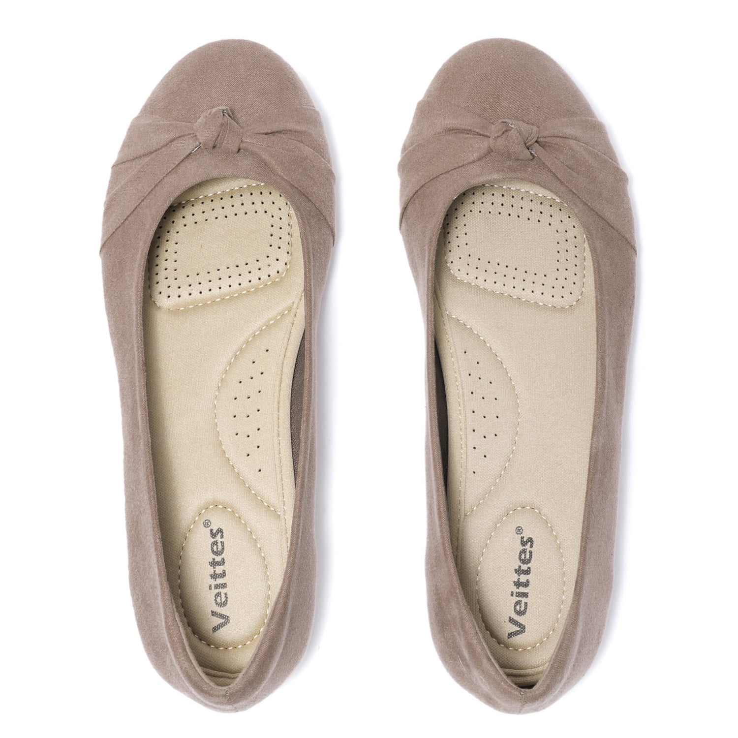 Ataiwee Women's Wide Width Flat Shoes, Classic Soft Round Toe Cute Bow ...