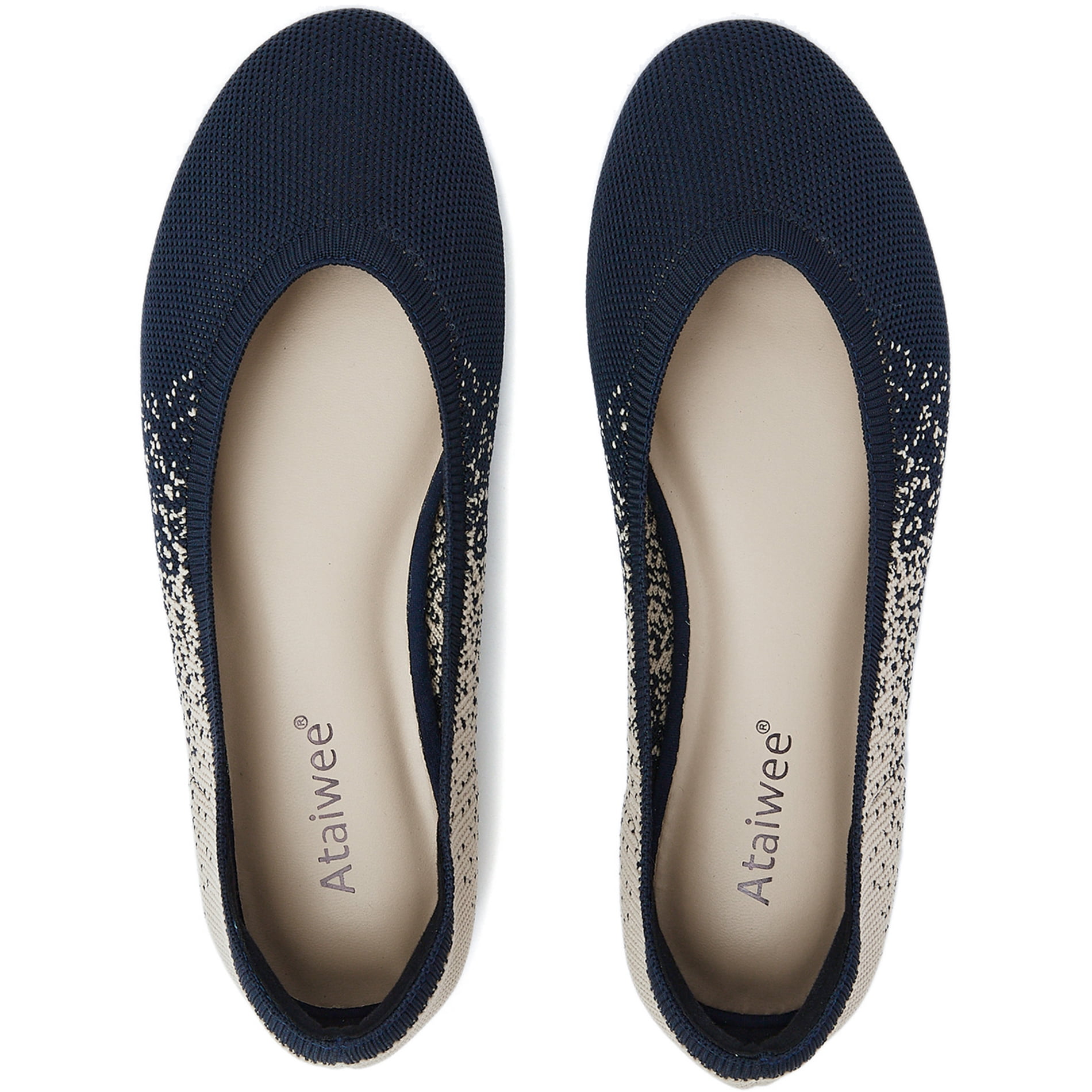 Ataiwee Women's Wide Width Flat Shoes，Plus Size Round Toe Slip on Wide ...