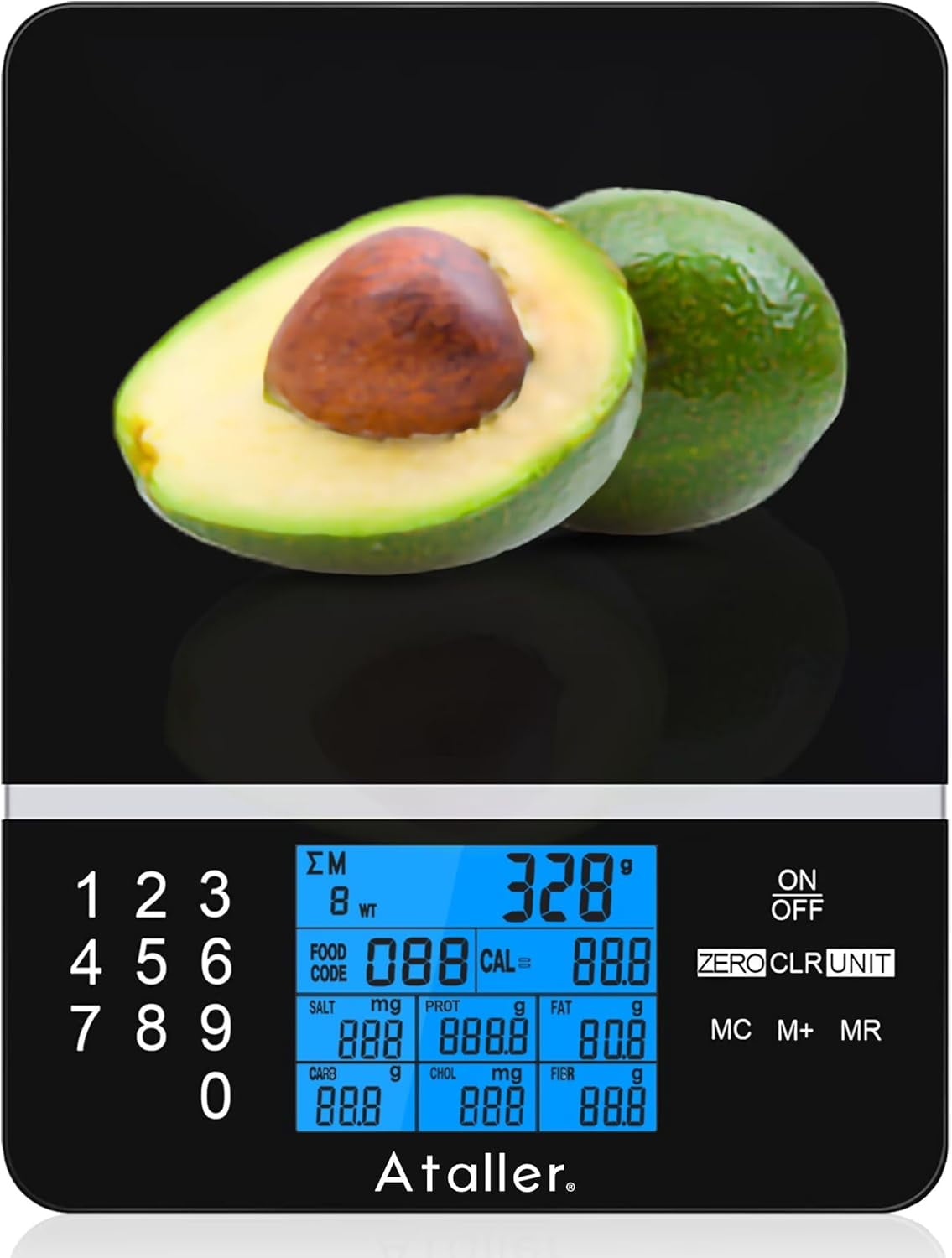 Ataller Food Scale with Nutritional Calculator, Kitchen Diet Scale ...