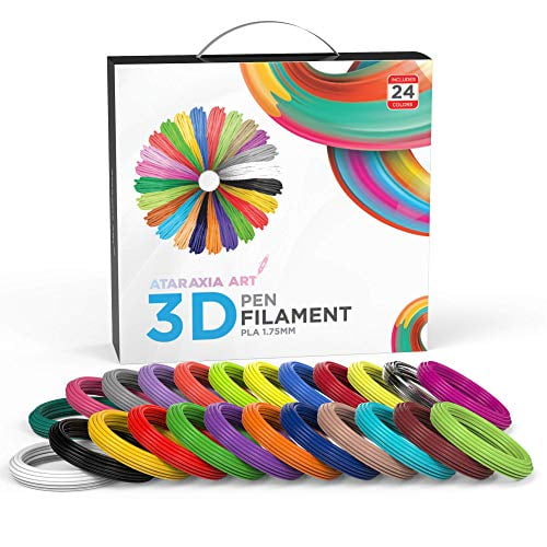 Ataraxia Art 24 Colors 3D Pen PLA Filament Refills 1.75mm,Each 10m ...