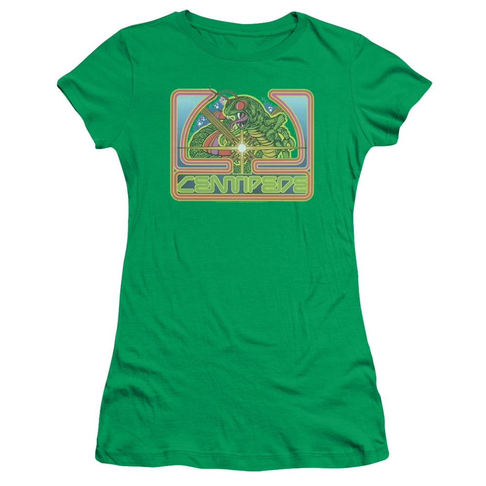Atari - Centipede Green - Juniors Teen Girls Cap Sleeve Shirt - Medium ...