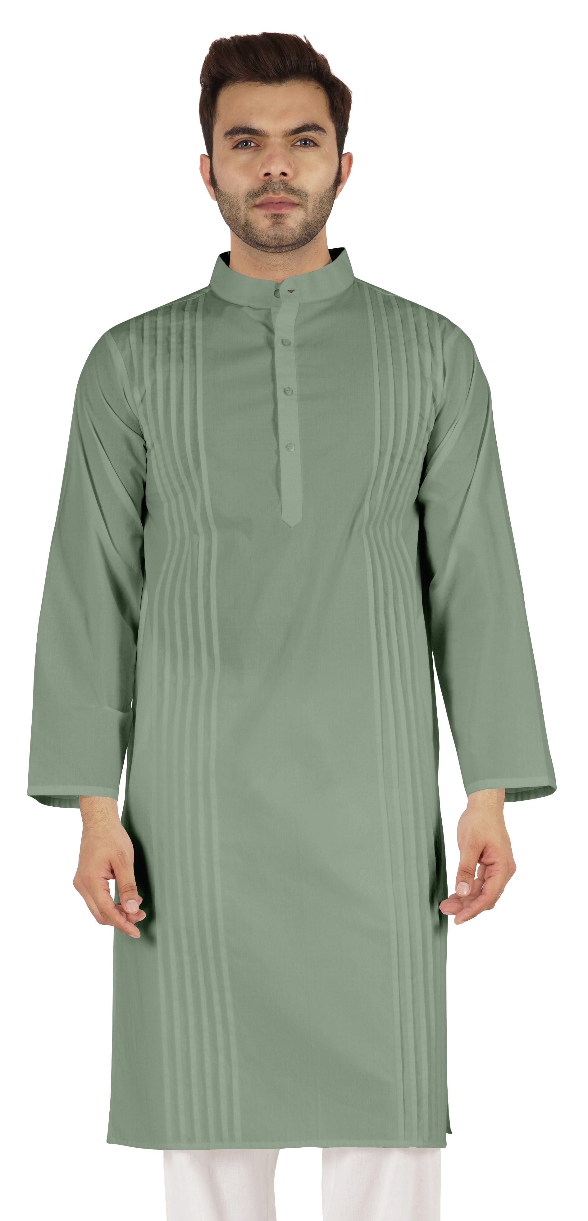 Atasi Cotton Kurta Solid Ethnic- Festive Long Shirt W/ Pintuck ...