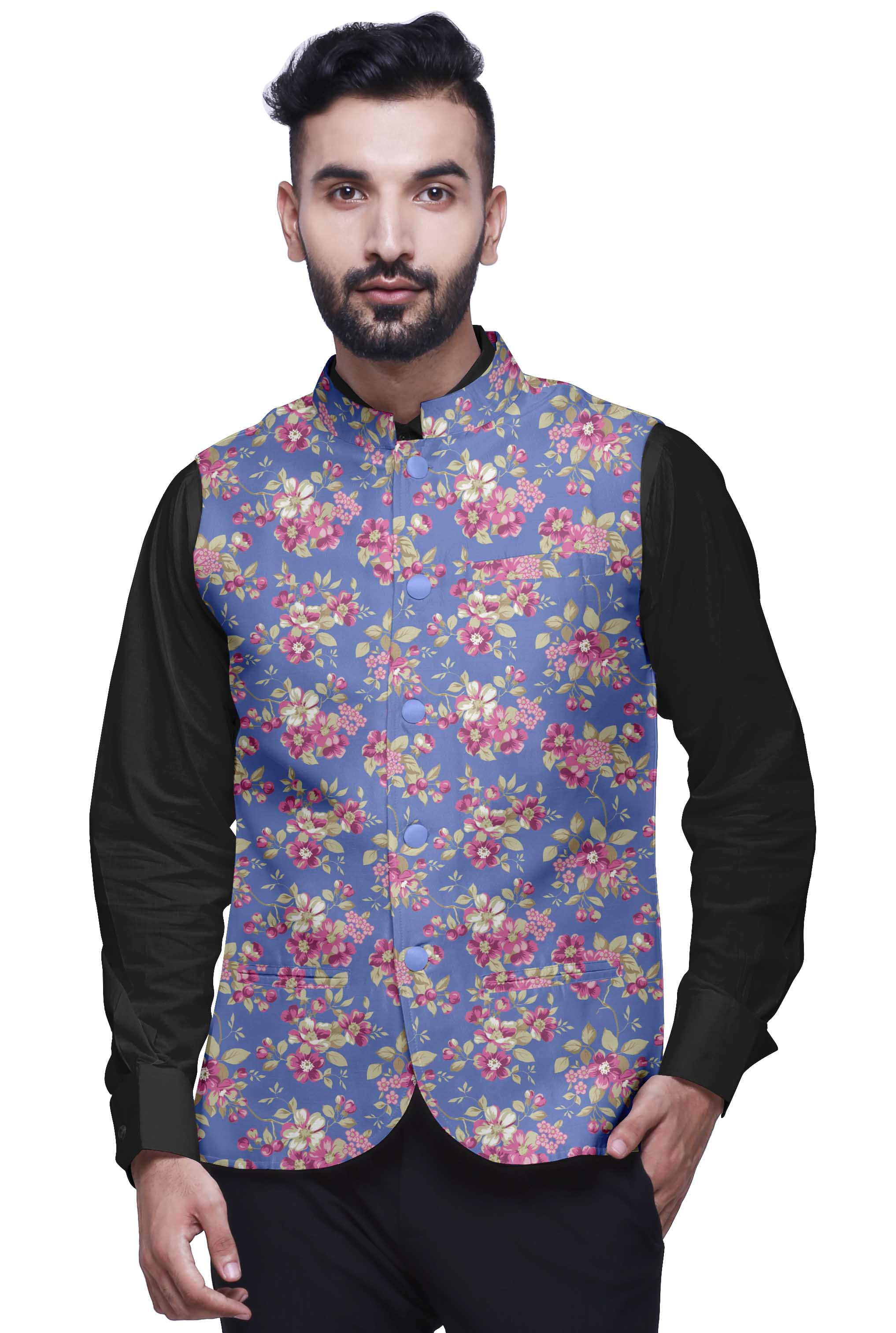 Atasi Floral Party Wear Jacket For Men Printed Casual Jackets Elegant ...