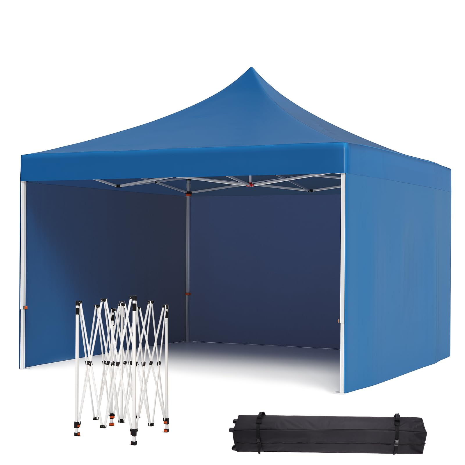Ataucjin 10 x 10 Pop Up Canopy with 3 Sidewalls, Outdoor Patio Portable ...