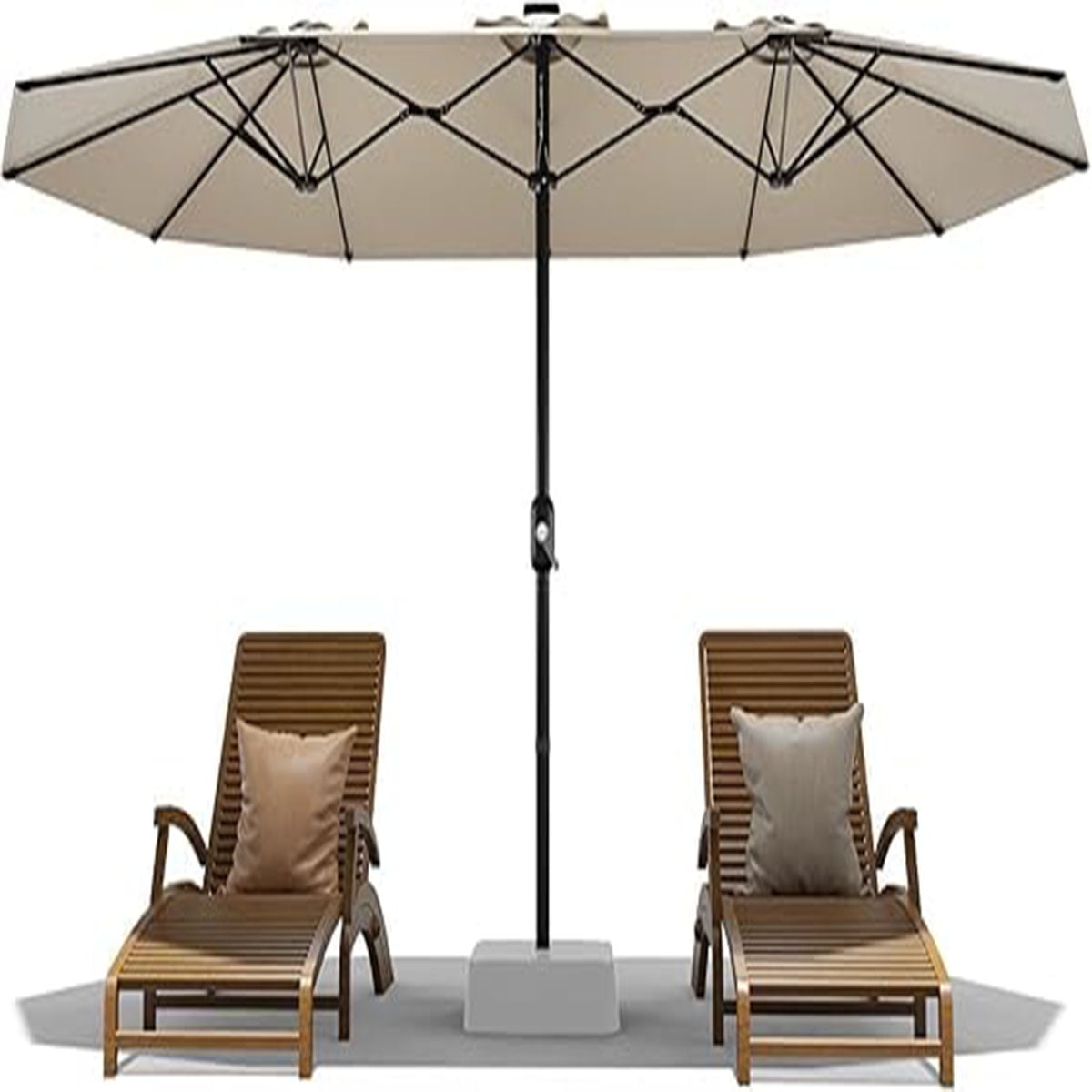 Ataucjin 13FT Rectangle Patio Umbrella, Large Outdoor Umbrella, Double ...