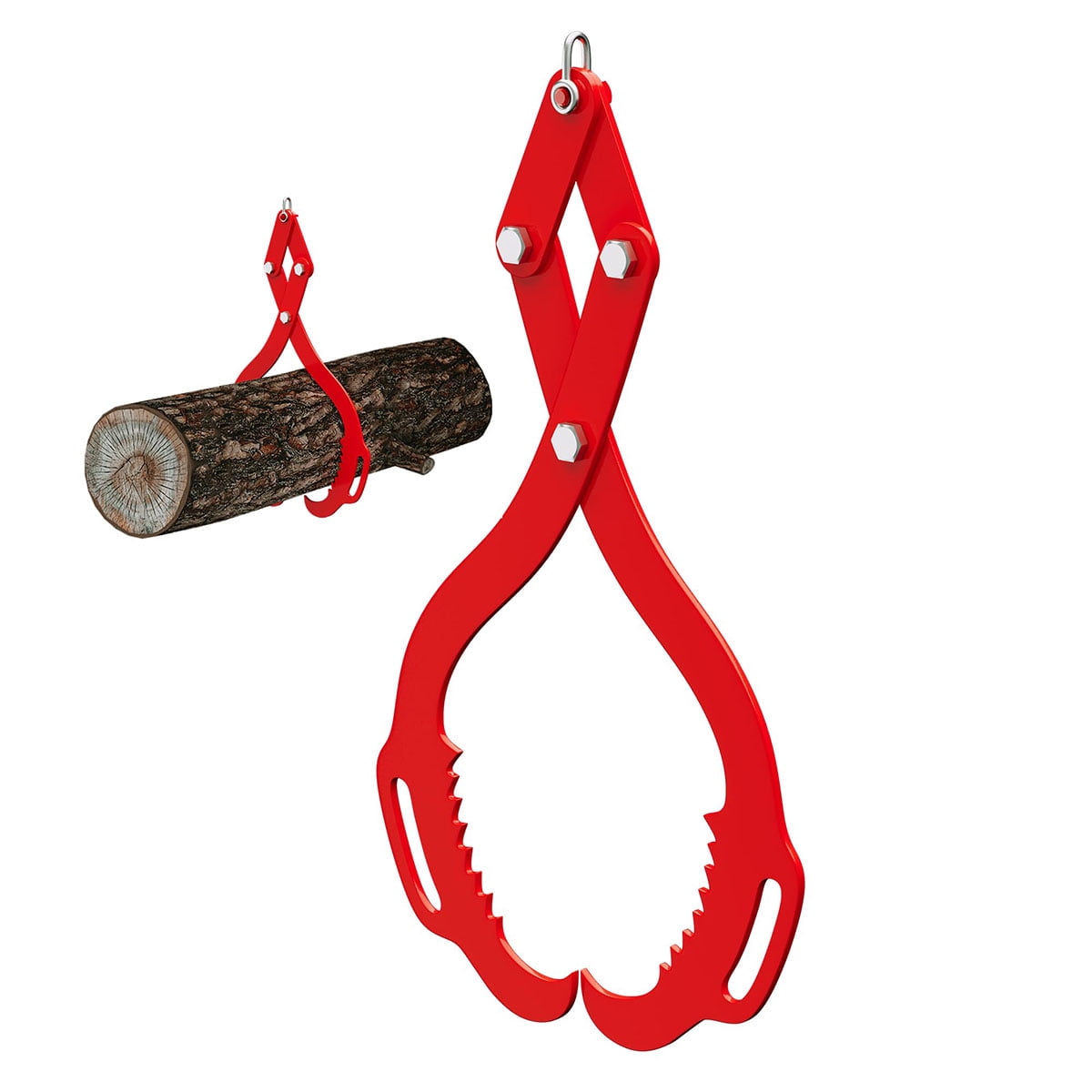 Ataucjin 18 Inch Log Lifting Tongs,2 Serrated Claw Hook Log Tongs,Heavy ...