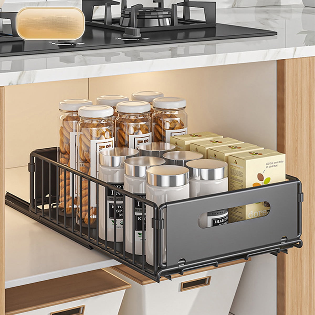 Ataucjin 1Pc/2Pcs Expandable Pull Out Cabinet Organizer Kitchen Deep ...