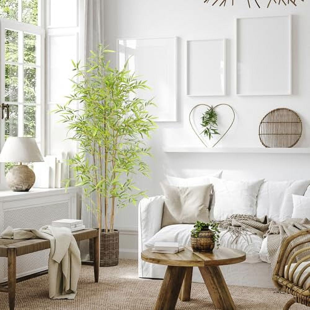 Ataucjin 1Pcs 4/5/6FT Green Artificial Bamboo Tree Artificial Tall Faux ...