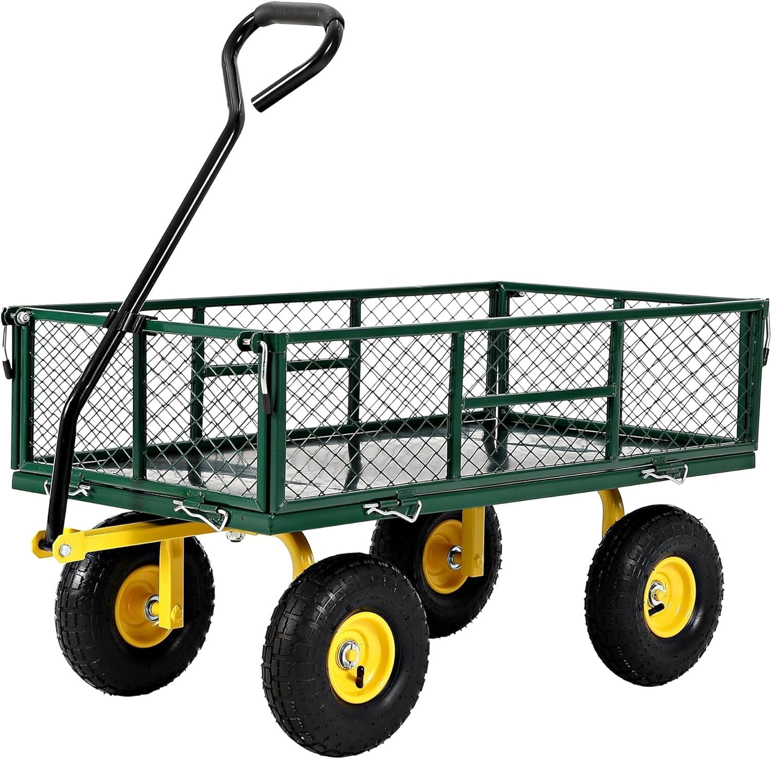 Ataucjin 2 in 1 Garden Cart, 4.4 Cu.ft, 900 LB Capacity, Heavy Duty ...