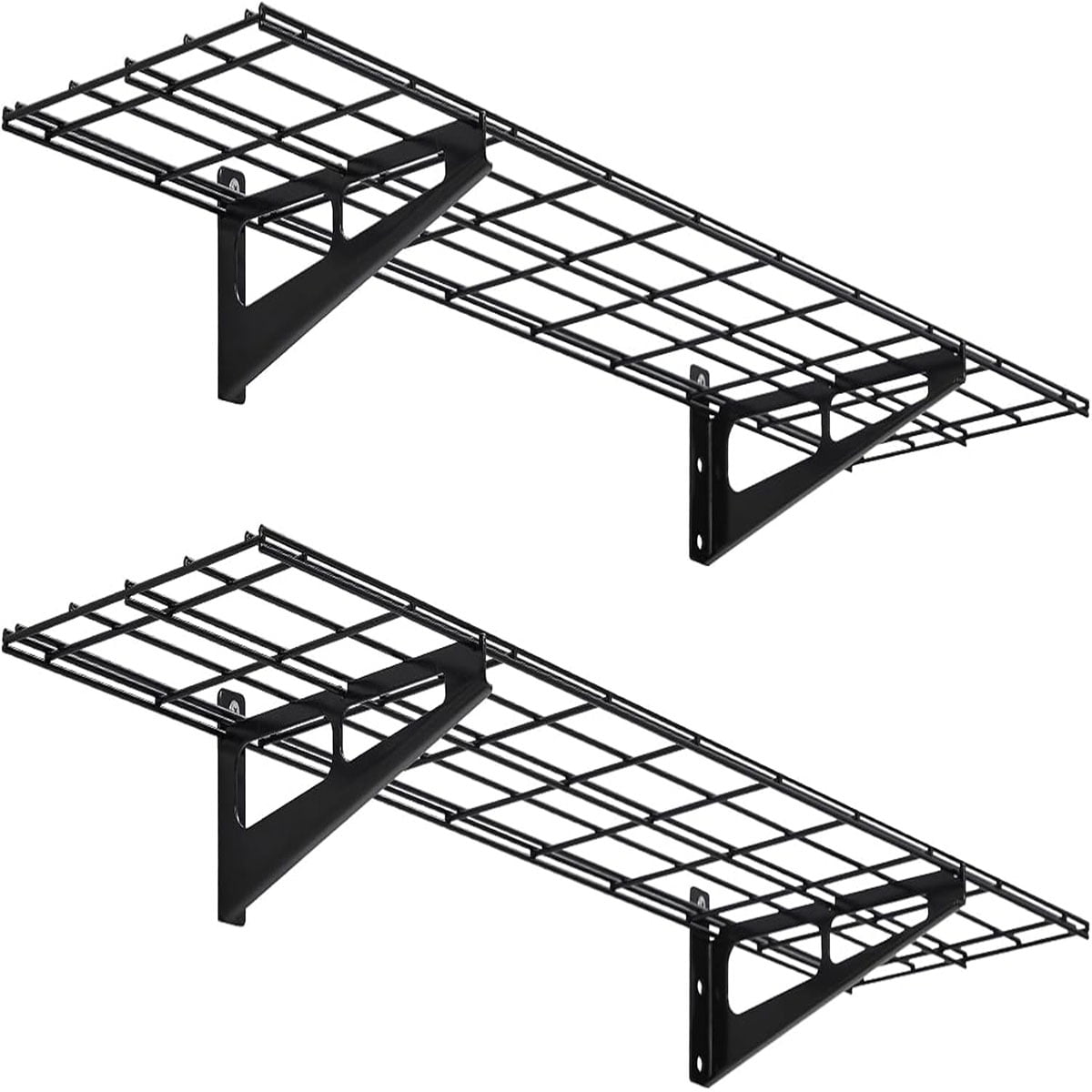 Ataucjin 2-Pack Garage Shelves,Heavy Duty Wall Mounted Storage Rack ...