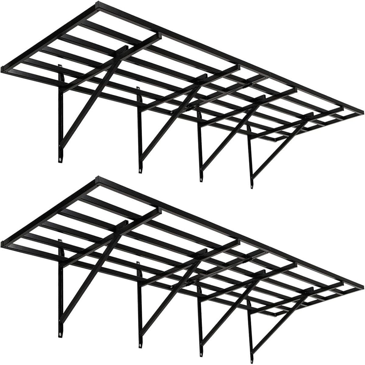 Ataucjin 2-Pack Garage Shelves,Heavy Duty Wall Mounted Storage Rack ...
