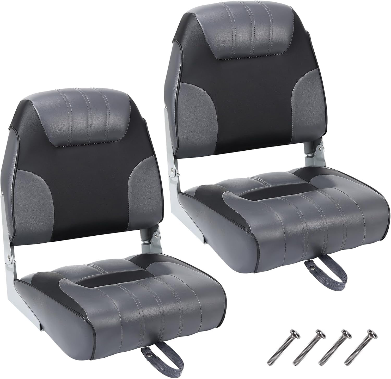 Ataucjin 2 Packs Boat Seats Low Back Stainless Steel Screws Included
