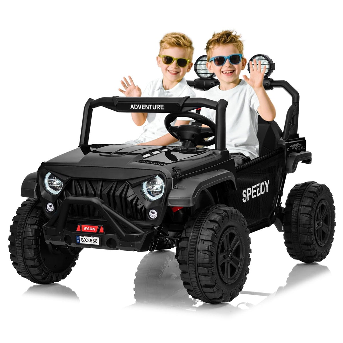Ataucjin 2 Seater Ride on Car for Kids, 24V Ride on Toy, Fast 4.97MPH ...