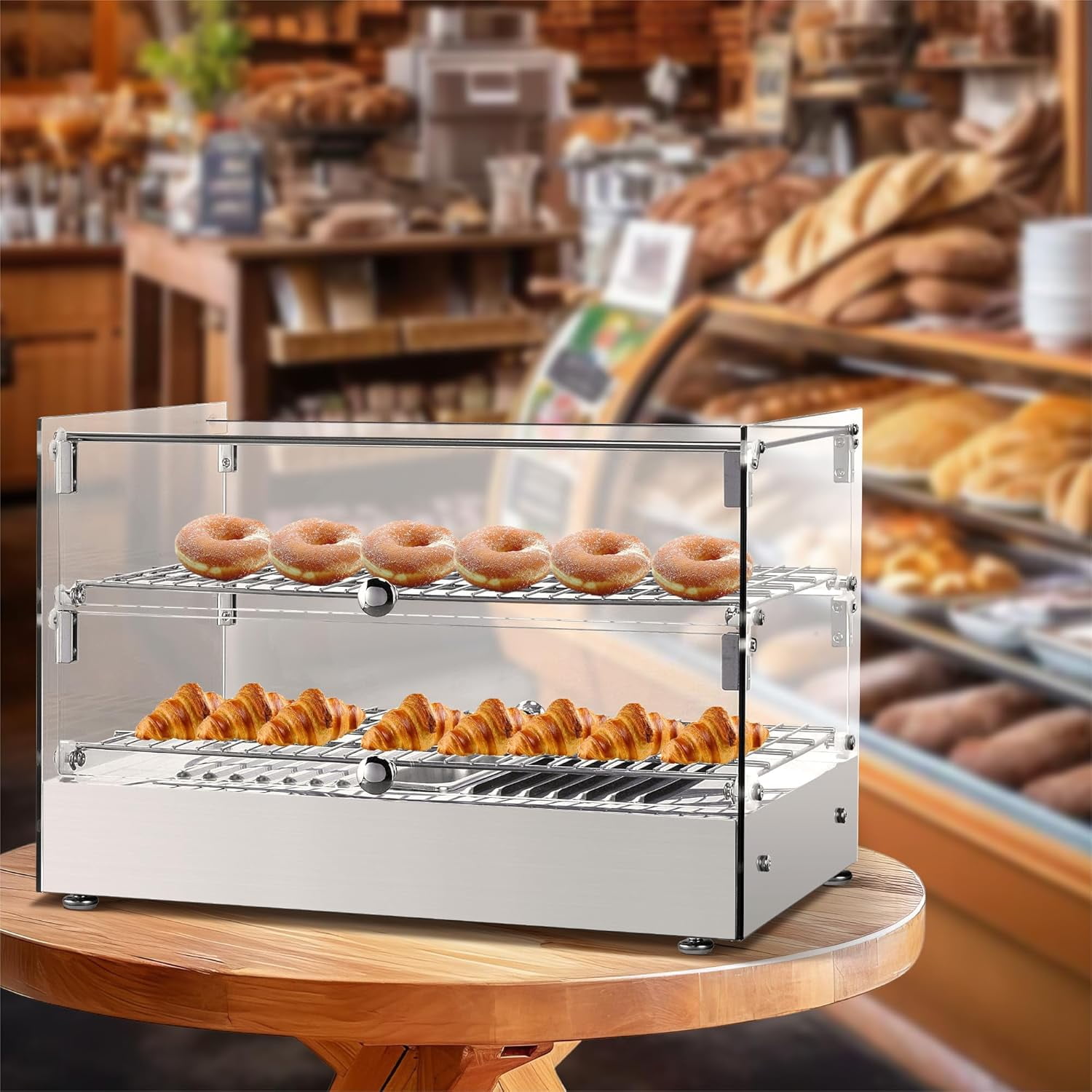 Ataucjin 22'' Commercial Food Warmer Display Case, Countertop Warmer ...