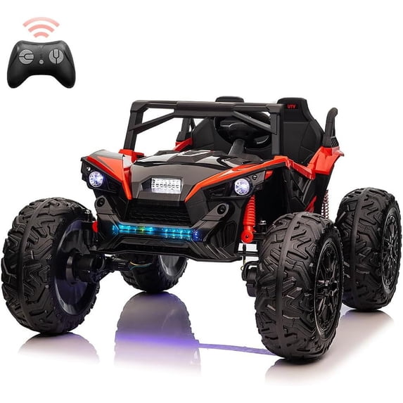 Ataucjin 24V 10Ah 2 Seaters Ride on UTV with Remote Control, 17" Extra ...
