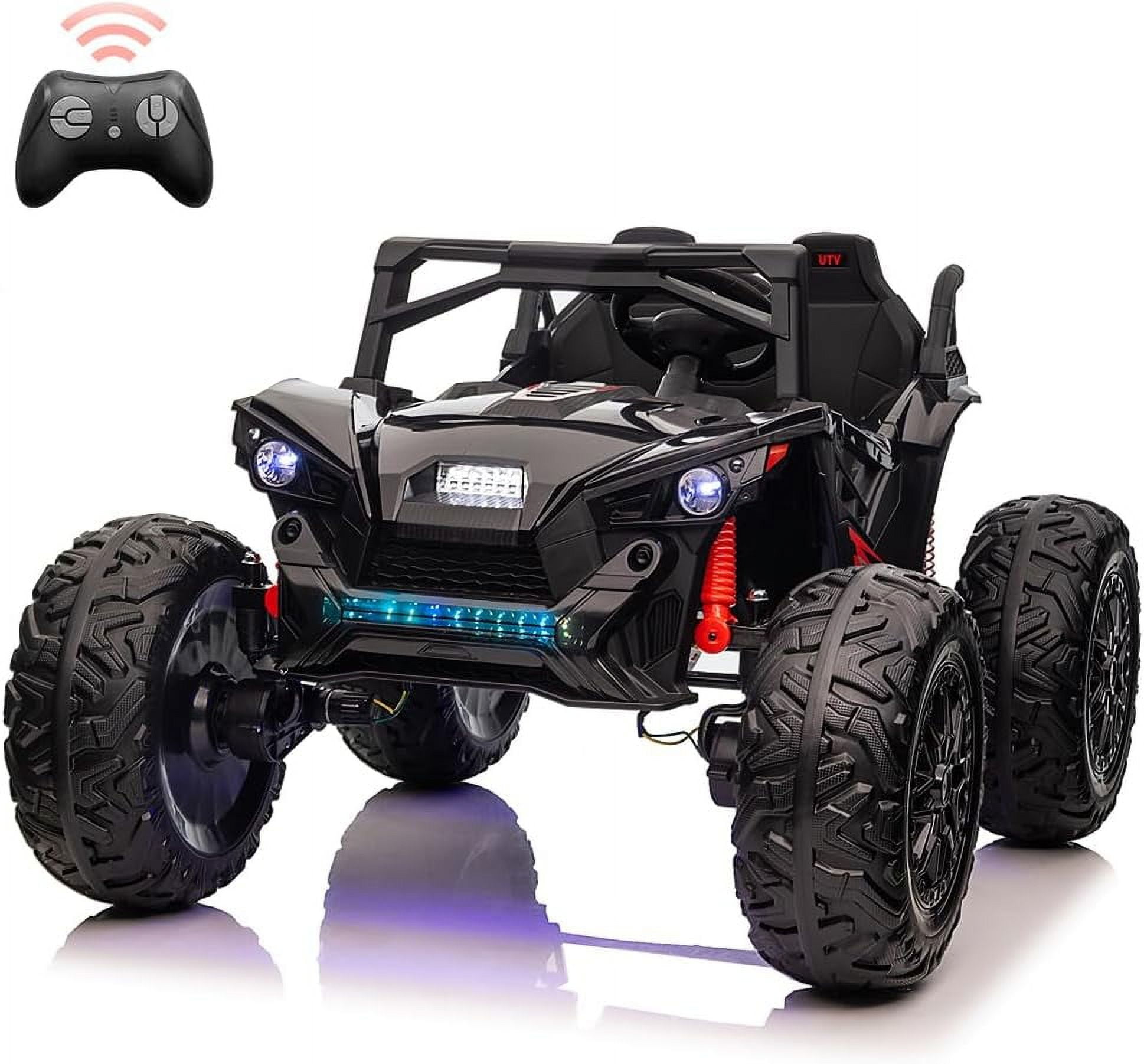 Ataucjin 24V 10Ah 2 Seaters Ride on UTV with Remote Control, 17" Extra ...