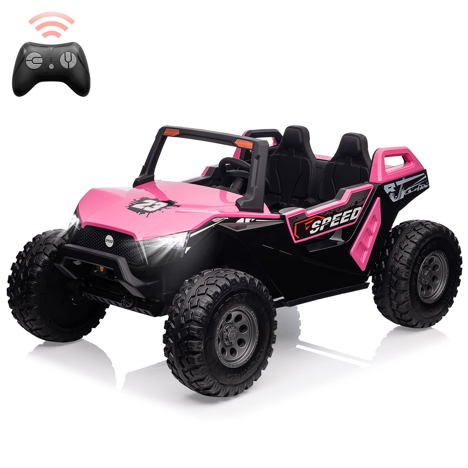 Ataucjin 24V 2 Seaters Ride On UTV with Remote Control, Battery Powered ...