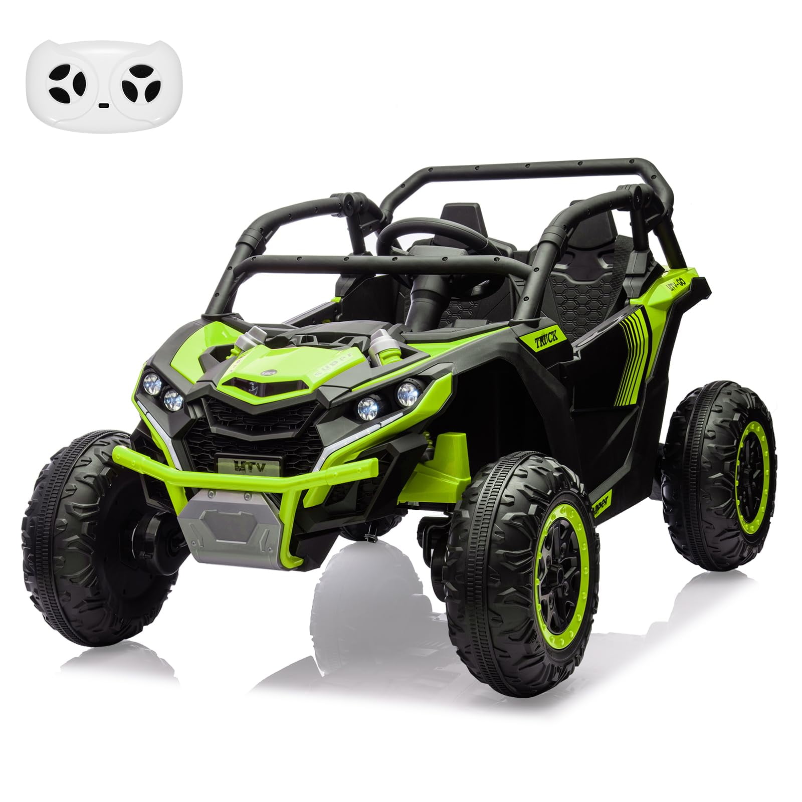 Ataucjin 24V Ride On Utv for Kids,2 Seater 4WD Off-Road Utv Toy with ...