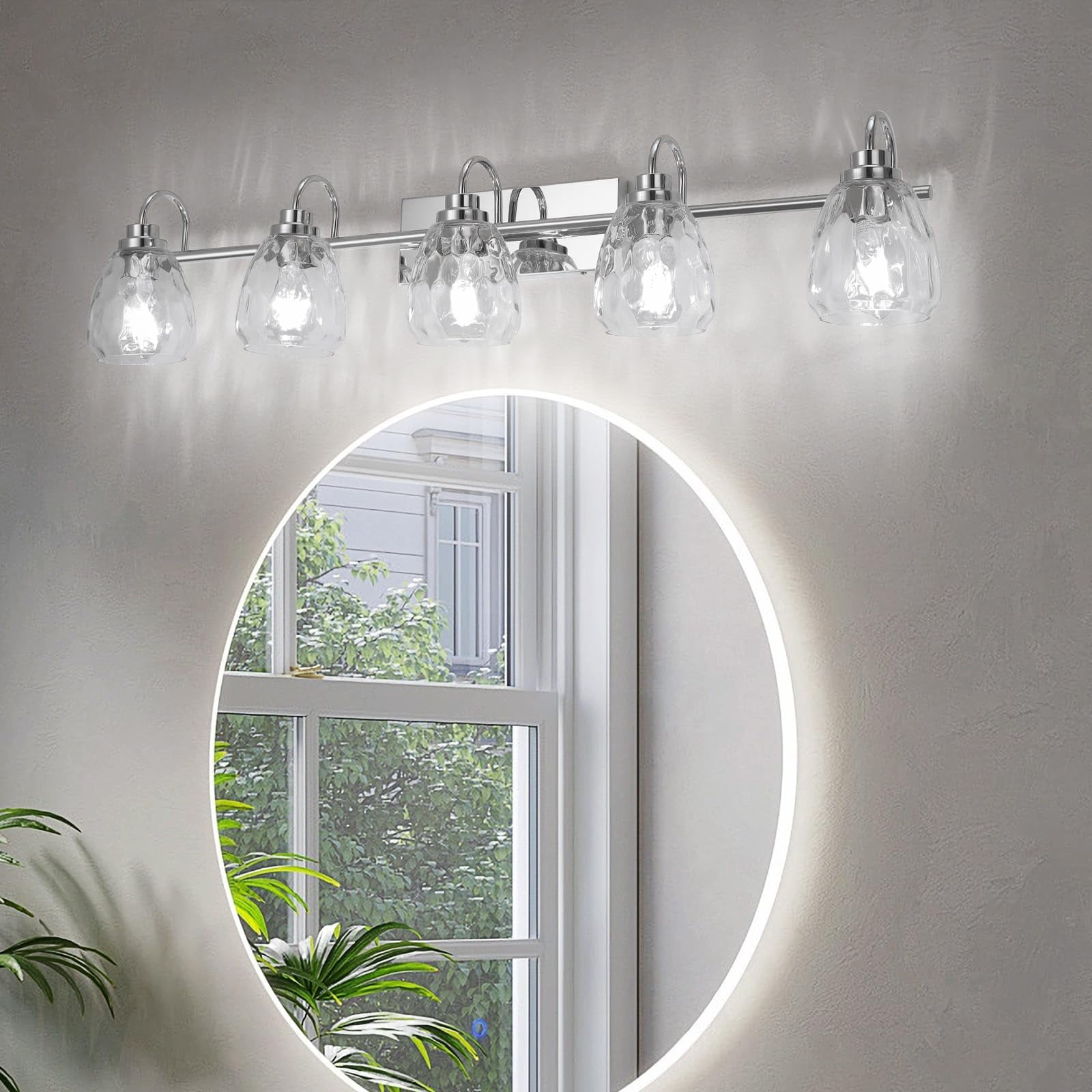 Ataucjin 3 Light Bathroom Light Fixtures, Chrome Vanity Light Fixtures ...