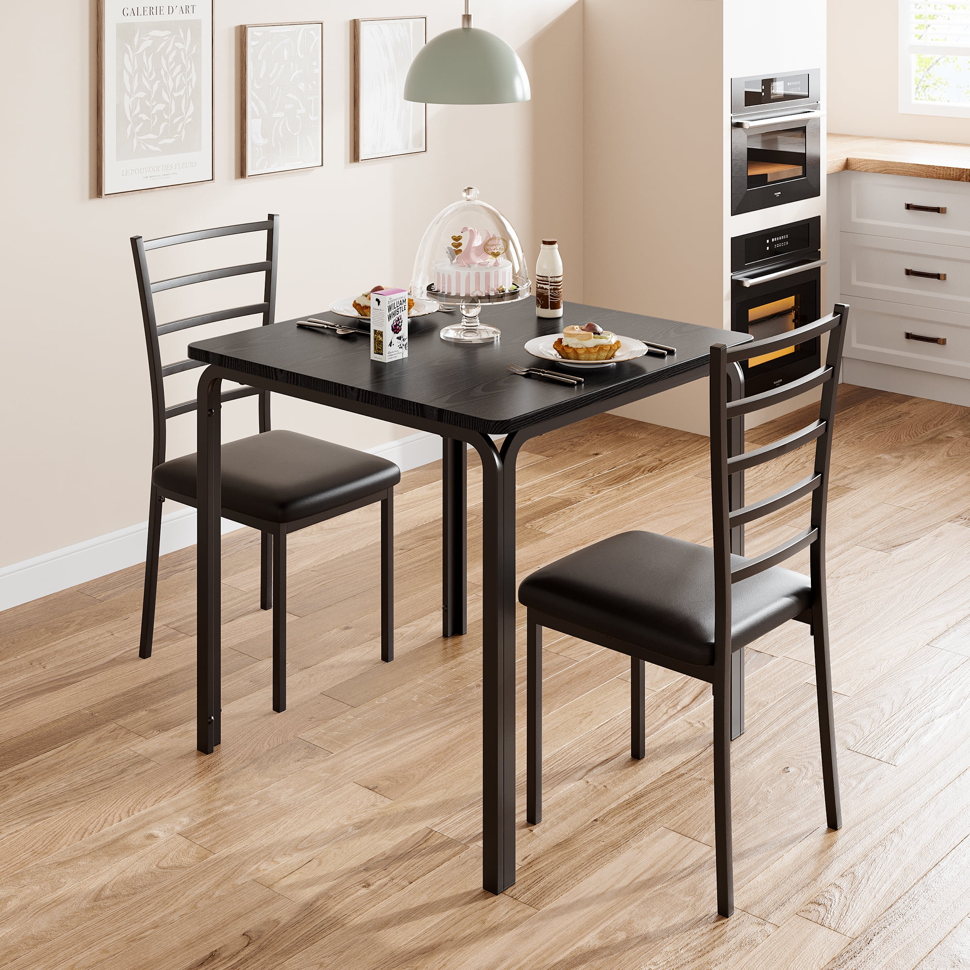 Ataucjin 3 Piece Modern Dining Room Set Dining Table For 2 Small Table ...