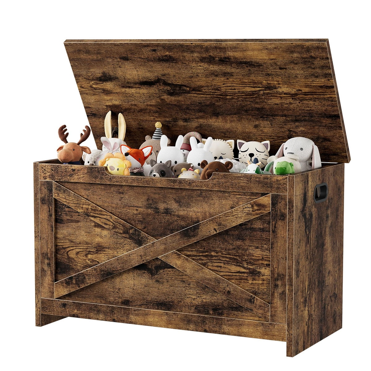Ataucjin 30" Storage Chest, Wooden Storage Bench with Safety Hinge ...