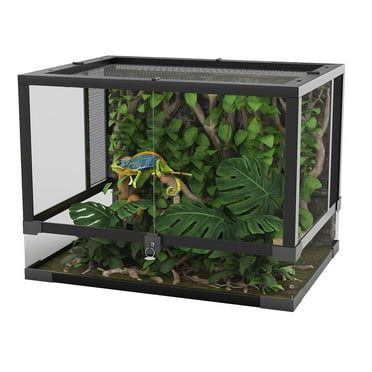 NEPTONION 32 Gallon Professional Glass Terrarium 18"x18"x24" Durable ...