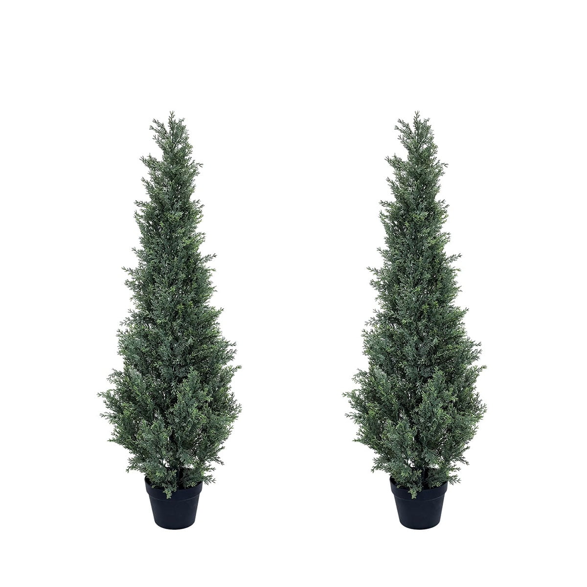 Ataucjin 3FT Artificial Cedar Topiary Trees, Potted Fake Cypress Trees ...