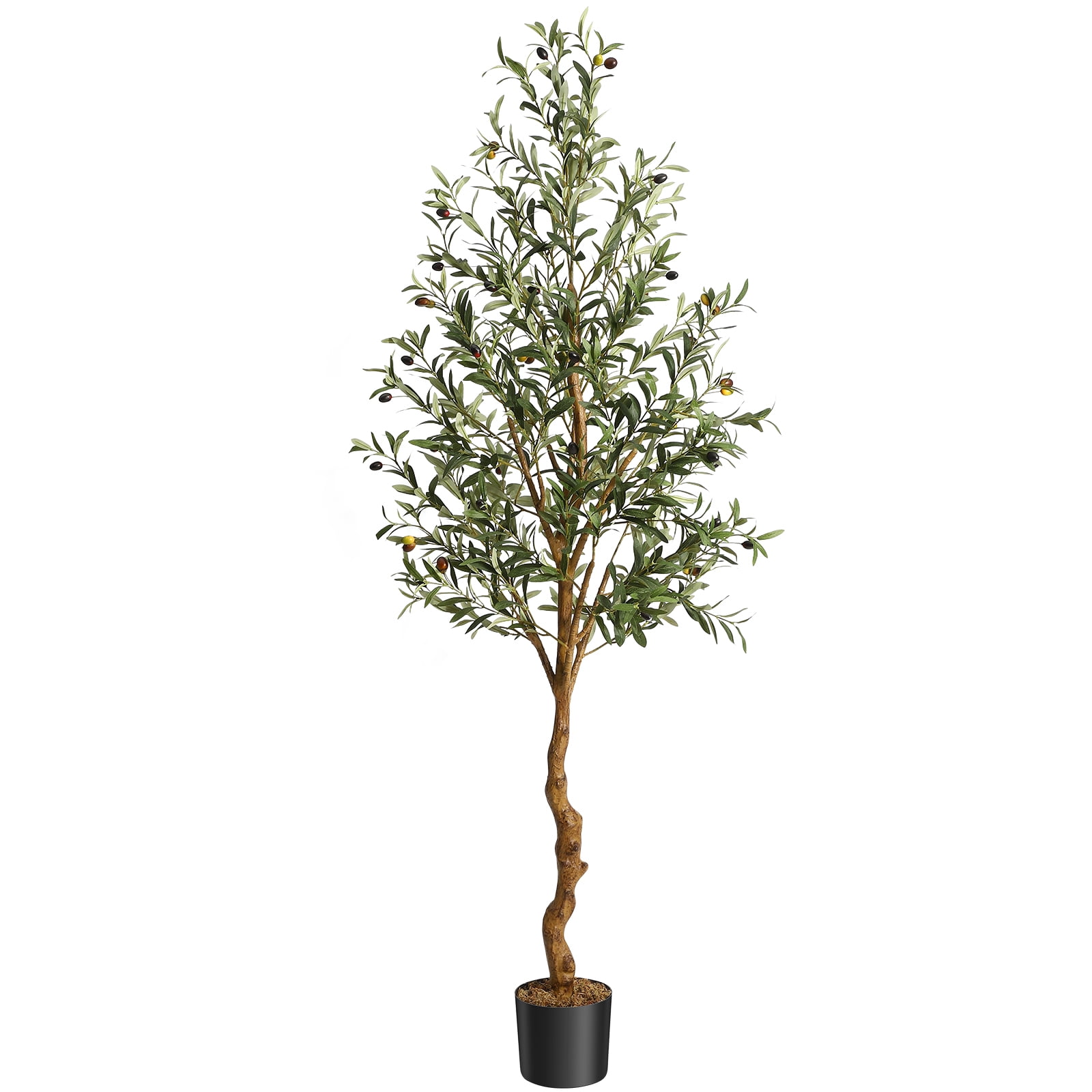 Ataucjin 4.25FT/5FT/6FT Tall Artificial Olive Tree,Fake Olive Tree with ...