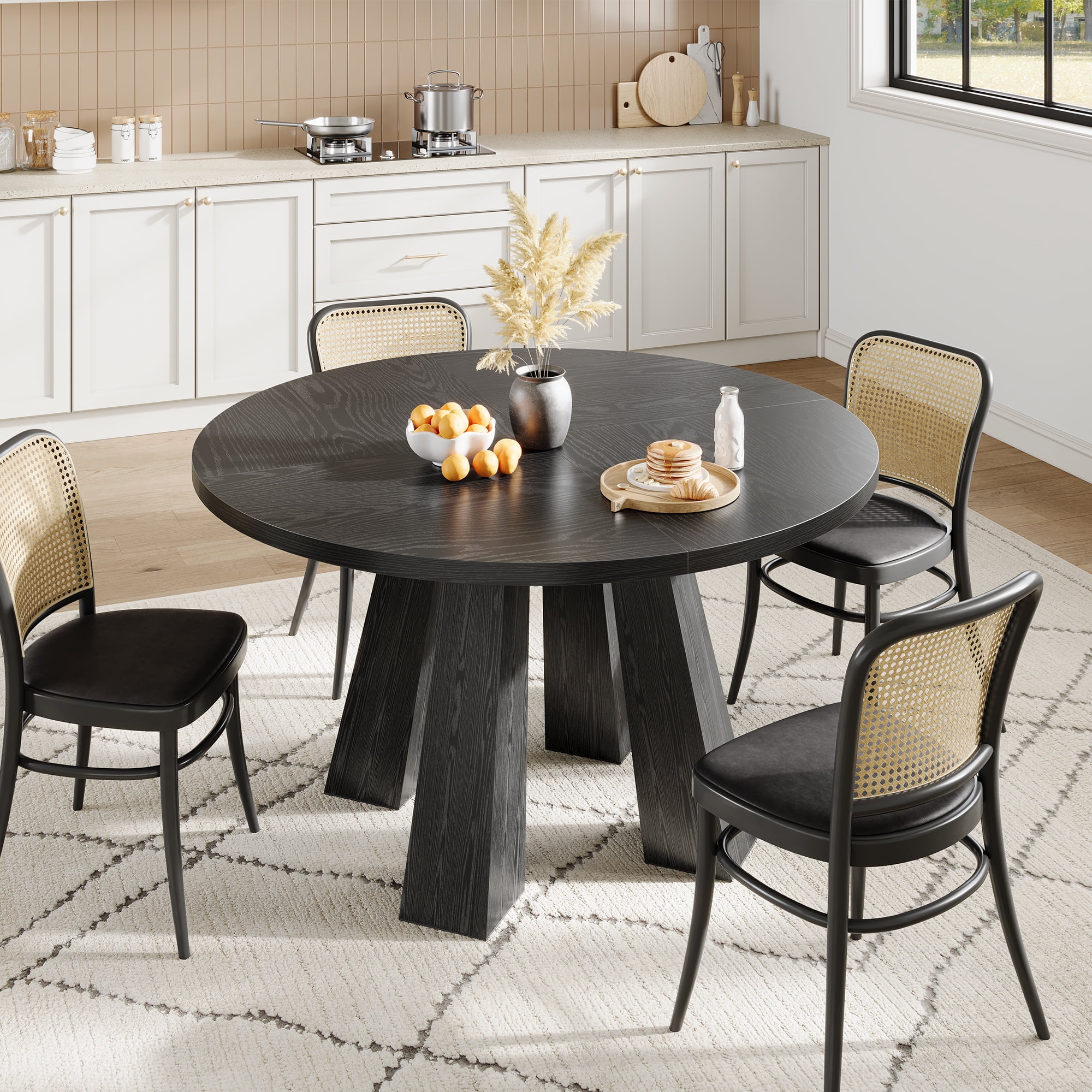 Ataucjin 47" Round Dining Table, Kitchen Tablefor 4-6, Round Dining ...