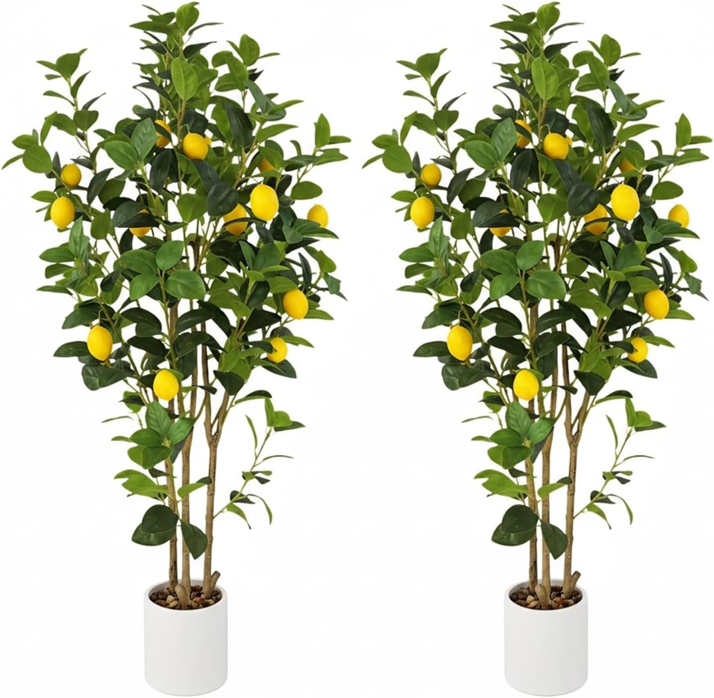 Ataucjin 4FT Artificial Lemon Tree That Look Real, Faux Lemons Citrus ...
