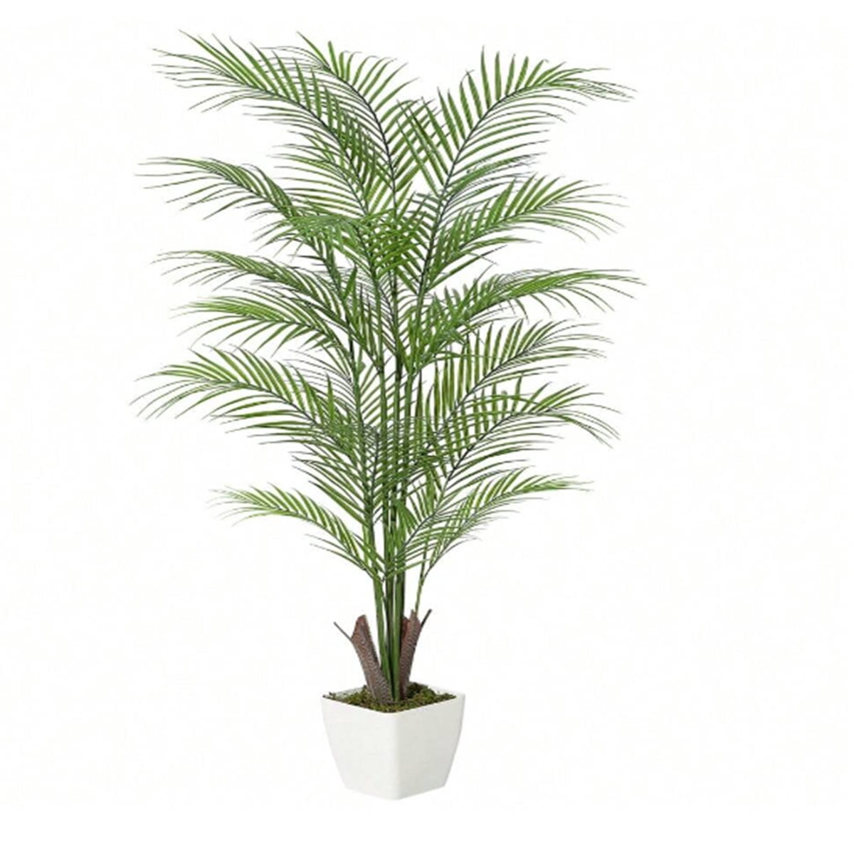 Ataucjin 4FT Faux Areca Palm Plants Fake Palm Tree with Realistic ...