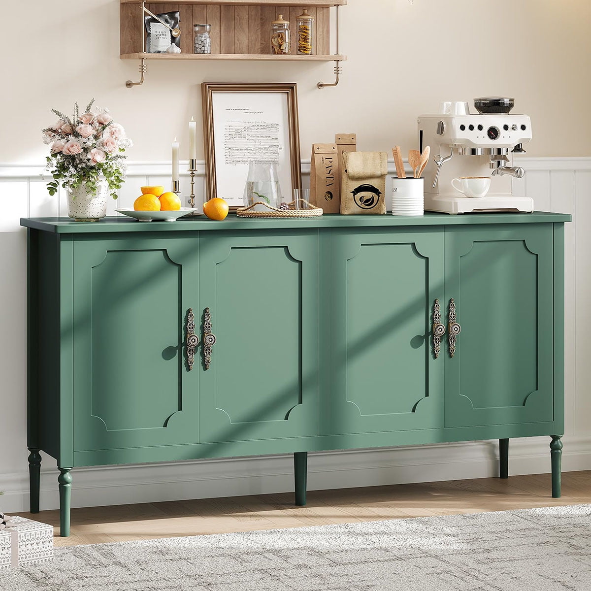 Ataucjin 59" W Buffet Cabinet with Storage, Kitchen Storage Cabinet ...