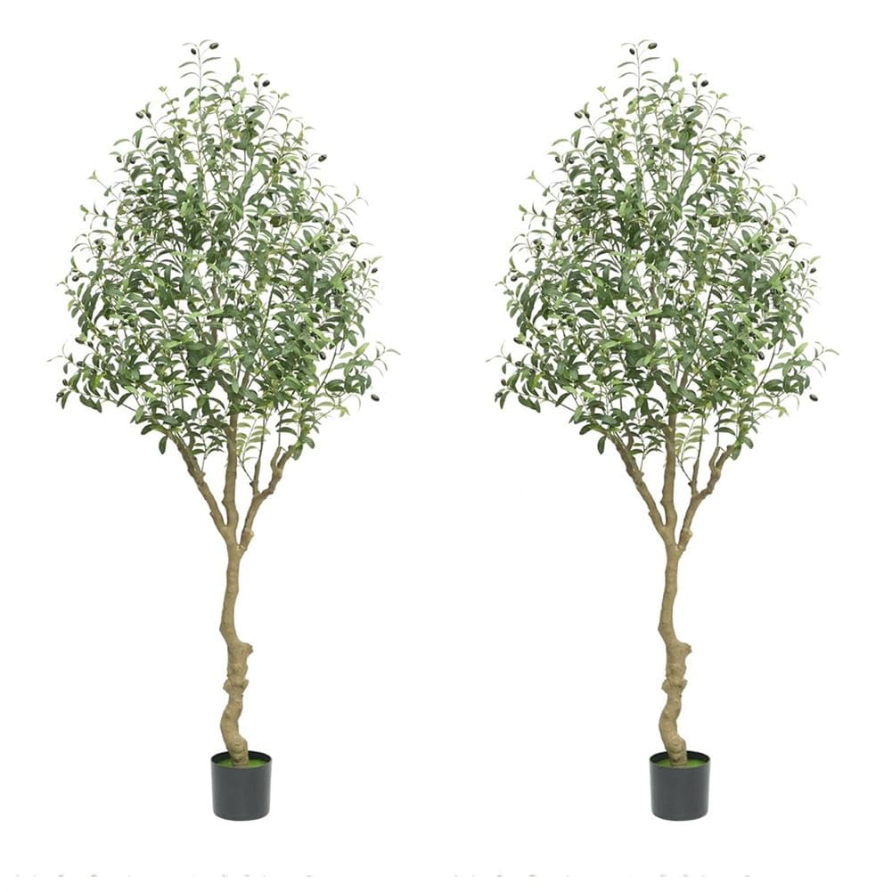 Ataucjin 5FT Tall Olive Tree Plants,Olive Trees Artificial Indoor, Faux ...