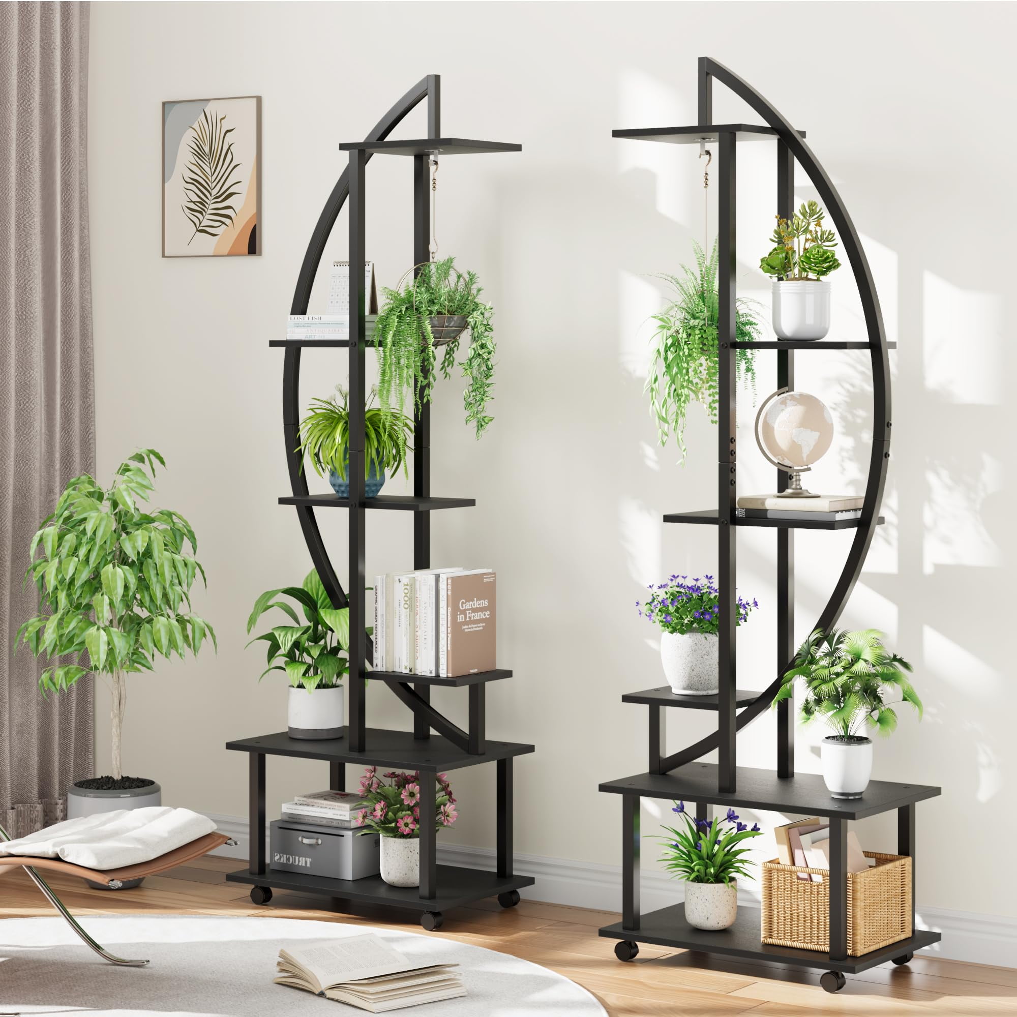 Ataucjin 6-Tier Plant Stand, Tall Metal Indoor Plant Stand With ...