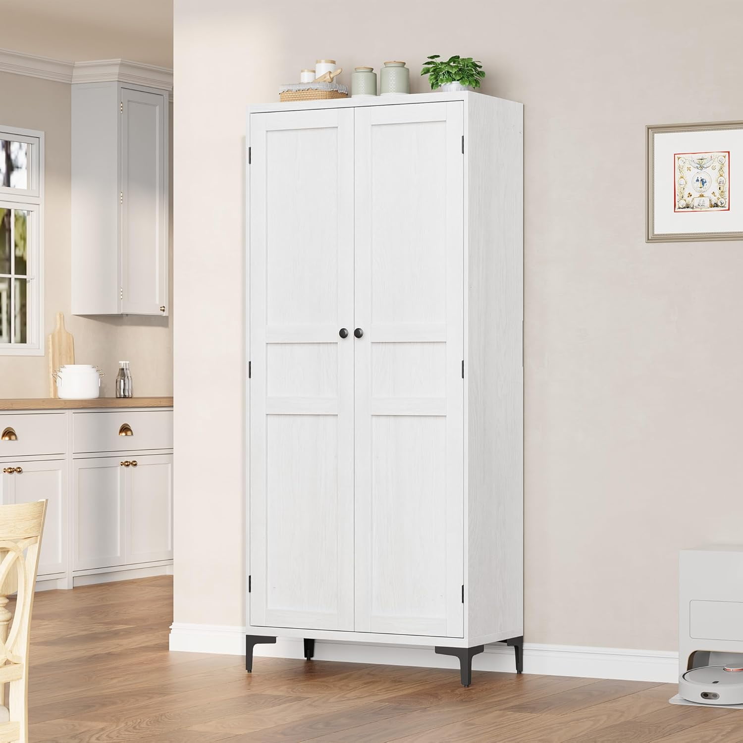 Ataucjin 63 Inch Tall Storage Cabinet, Kitchen Pantry Cabinet 5 Tier ...