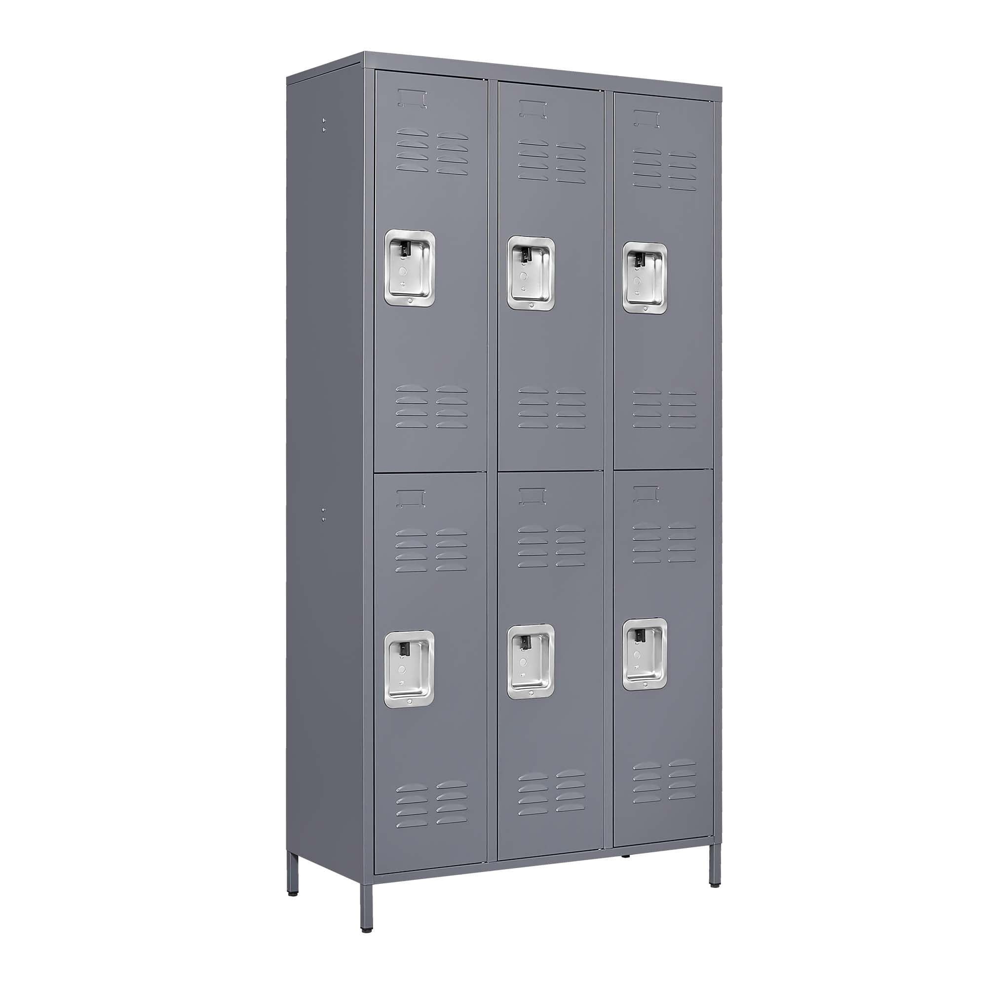 Ataucjin 72inch Metal Storage Locker Cabinet With Lock 3-Door/ 6-Door ...